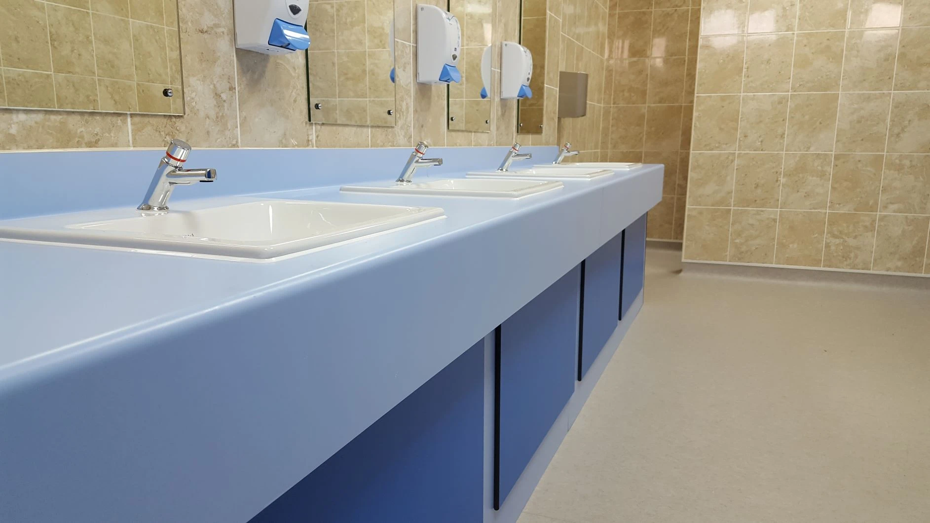 Story Time Vanity Unit for Schools | Inset or Countertop Basins ...