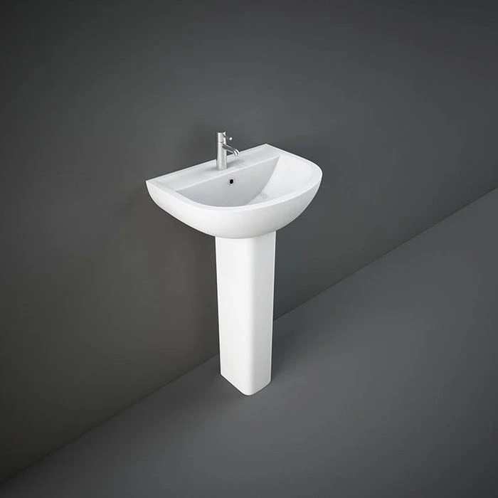 RAK-Compact 45cm Wall Hung Basin - 1 or 2 Tapholes | Commercial Washrooms