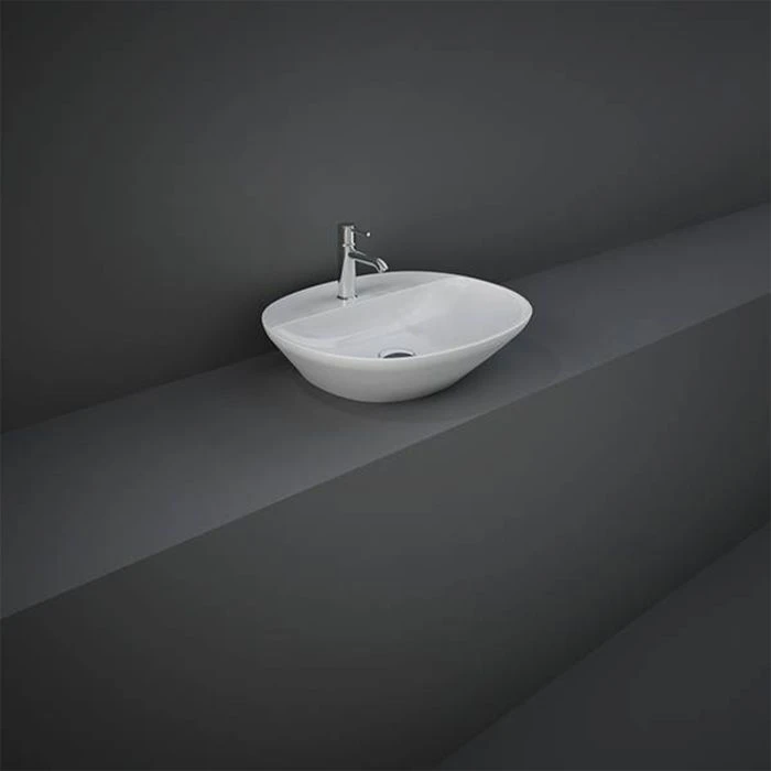 RAK-Variant Oval Counter Wash Basin 50cm 1TH with Tap Ledge | RAK ...