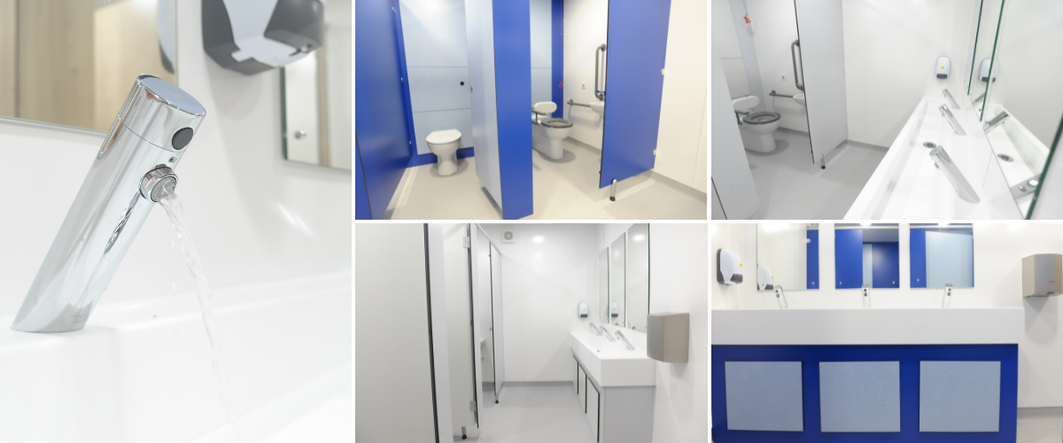 SGL Toilet Cubicles with Stainless Steel Hardware