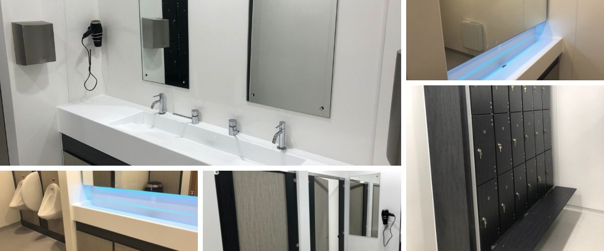 SGL Toilet Cubicles with Stainless Steel Hardware