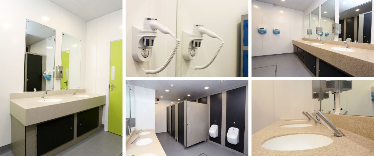 SGL Toilet Cubicles with Stainless Steel Hardware