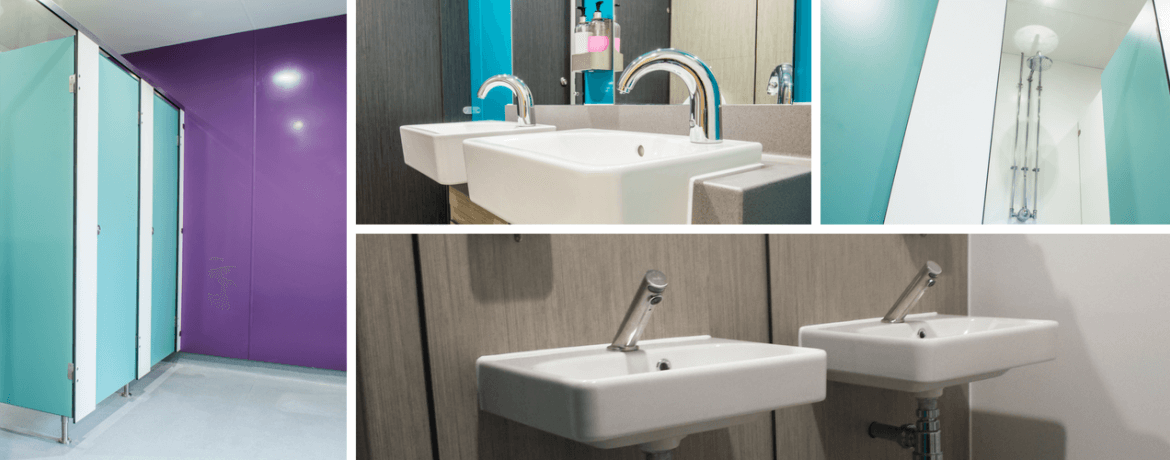 SGL Toilet Cubicles with Stainless Steel Hardware