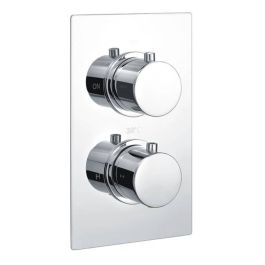 RAK Round Single Outlet, 2 Handle Thermostatic Concealed Shower ...