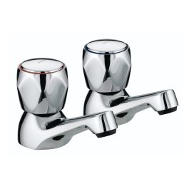 Bristan Club Basin Taps with Twist Metal Heads